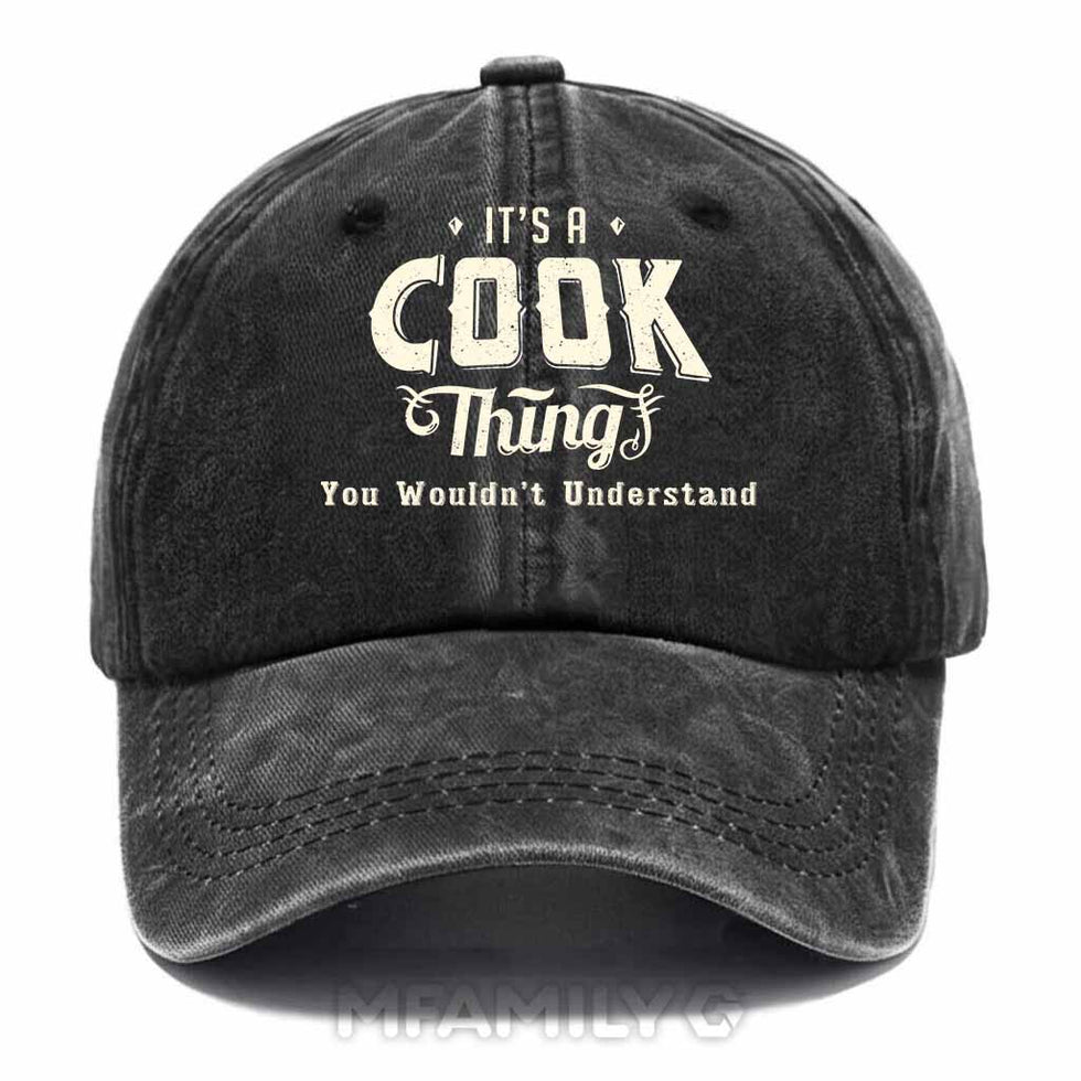 Cook Thing Washed Baseball Cap | Fun Family Pride Hat – MFamilyHub LTD