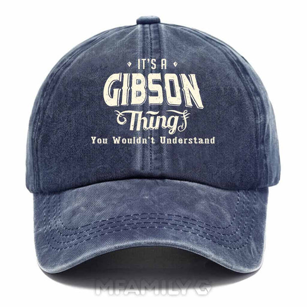 Gibson Thing Washed Baseball Cap | Fun Family Pride Hat – MFamilyHub LTD