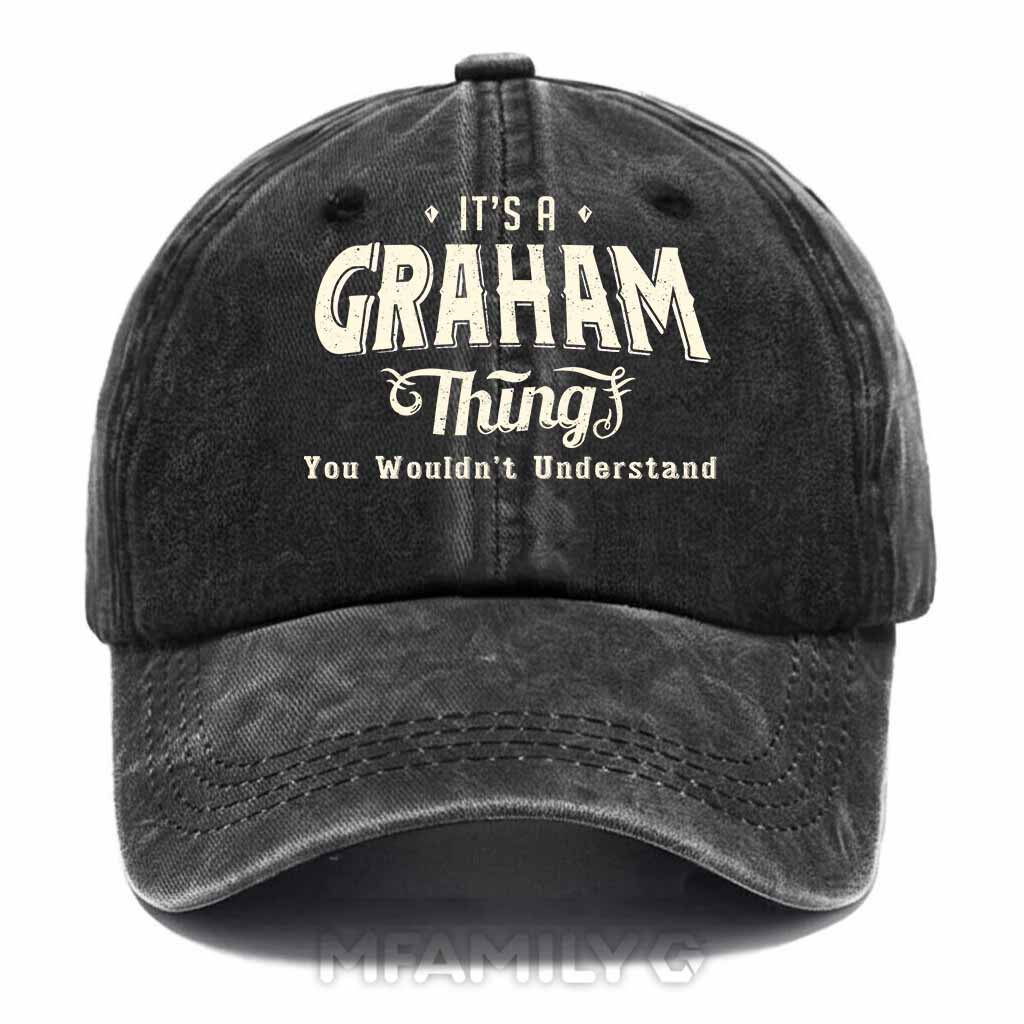 Graham Thing Washed Baseball Cap | Fun Family Pride Hat – MFamilyHub LTD