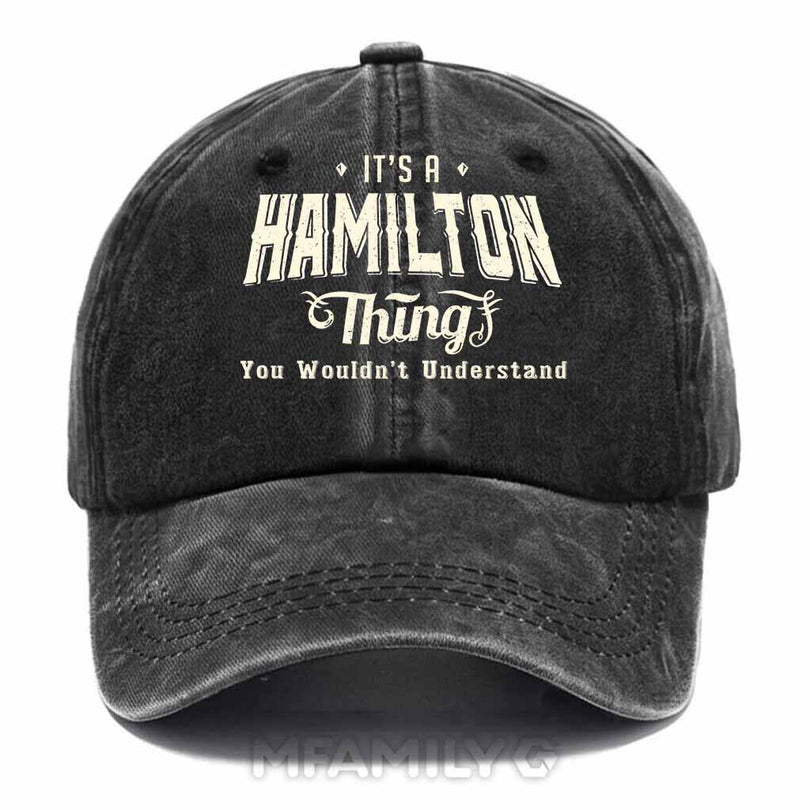 Hamilton Thing Washed Baseball Cap | Fun Family Pride Hat – MFamilyHub LTD