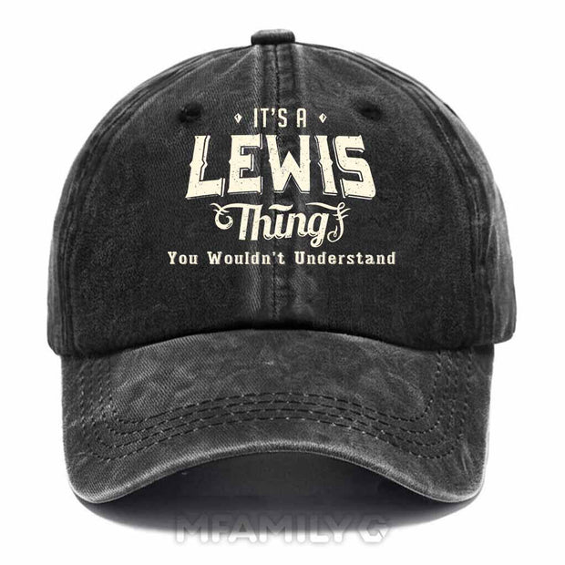 Lewis Thing Washed Baseball Cap | Fun Family Pride Hat – MFamilyHub LTD