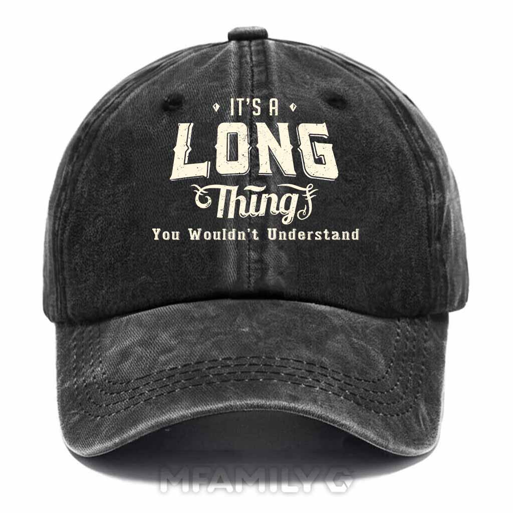 Long Thing Washed Baseball Cap | Fun Family Pride Hat – MFamilyHub LTD