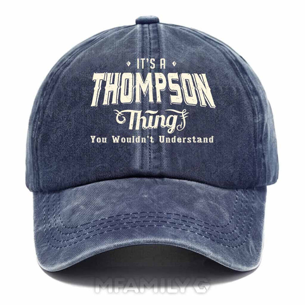 Thompson Thing Washed Baseball Cap | Fun Family Pride Hat – MFamilyHub LTD